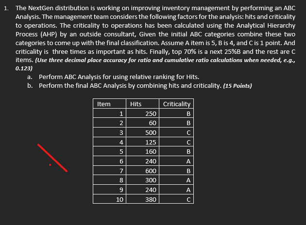 Solved The NextGen distribution is working on improving | Chegg.com