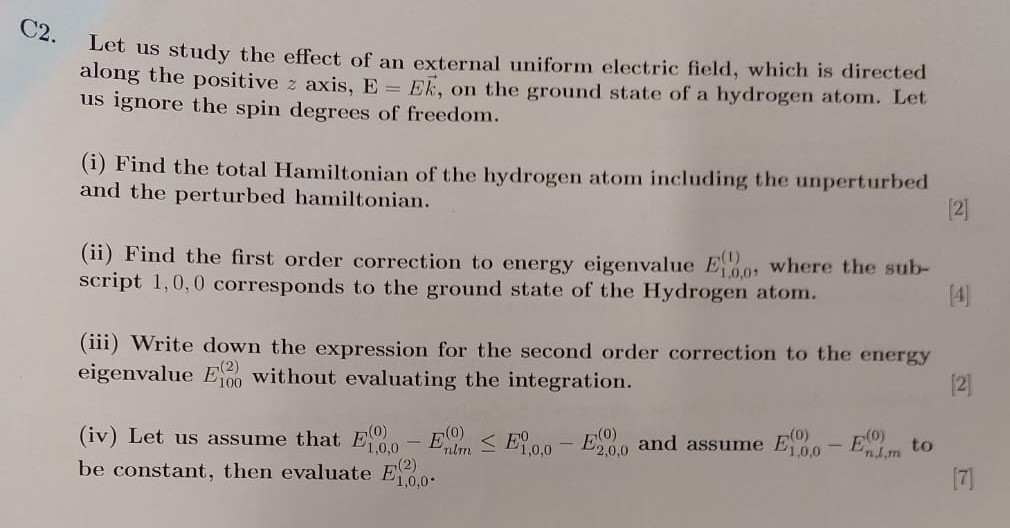 2. Let us study the effect of an external uniform | Chegg.com