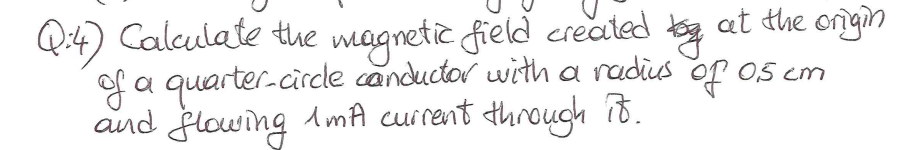 Solved Q:4) Calculate the magnetic field created at the | Chegg.com