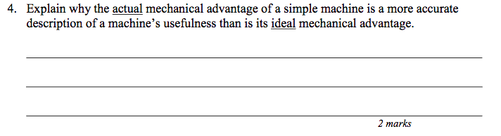 Solved 4. Explain why the actual mechanical advantage of a | Chegg.com