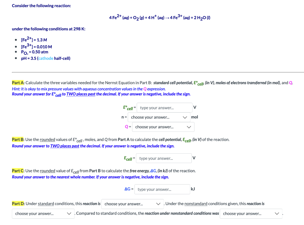 Solved Consider the following reaction: | Chegg.com