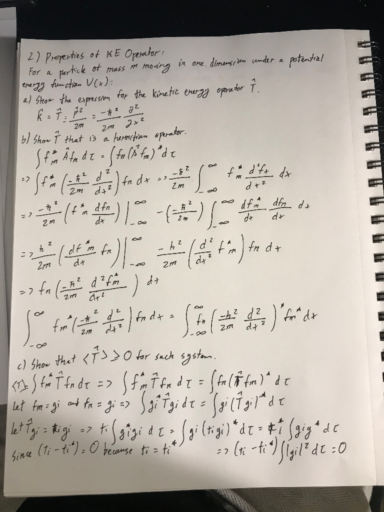 Solved I have a question regarding proving KE operator | Chegg.com