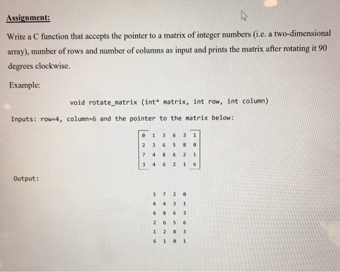 Solved Assignment: Write a C function that accepts the | Chegg.com