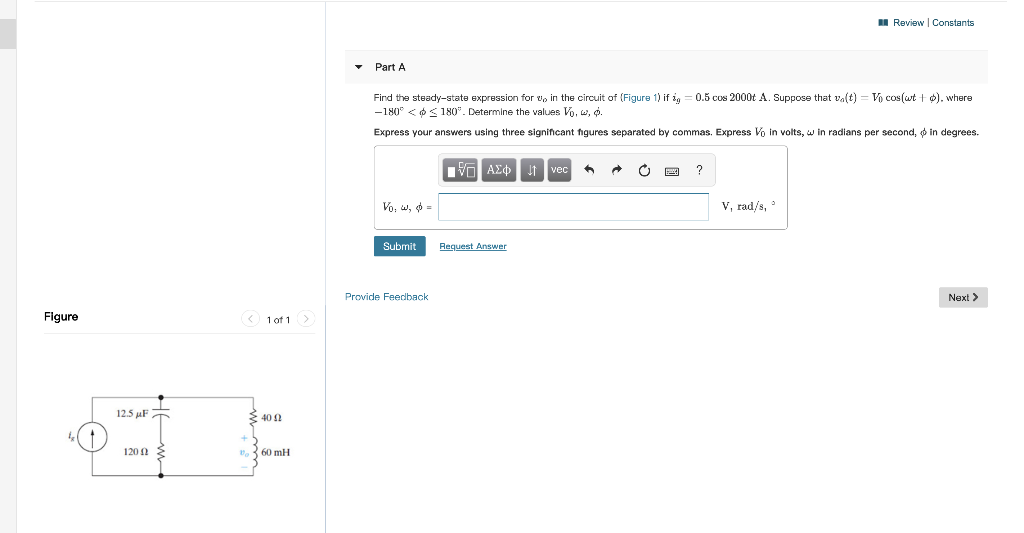 Solved Review Constants Part A Find the steady-state | Chegg.com