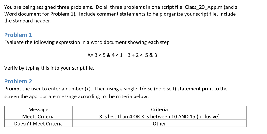 Solved You are being assigned three problems. Do all three | Chegg.com