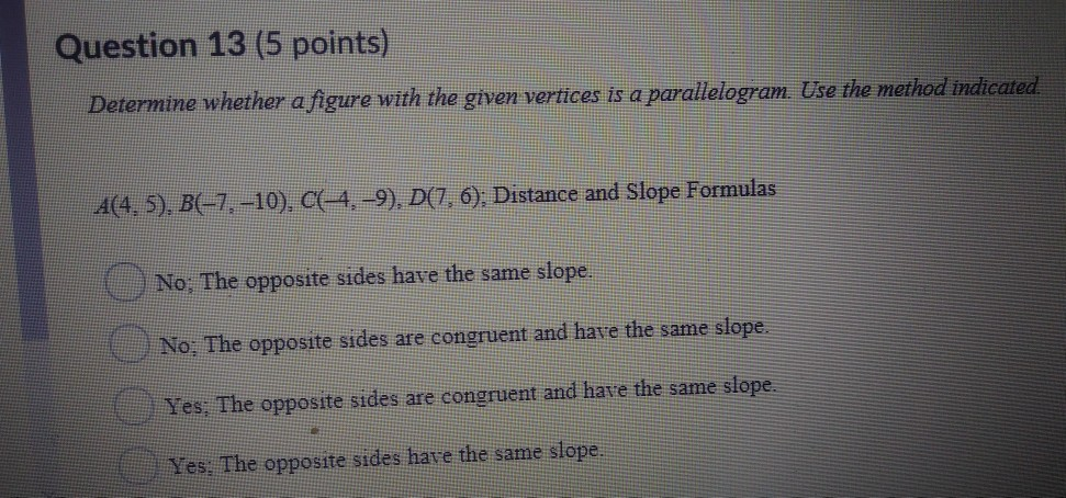 Solved Question 13 (5 points) Determine whether a figure | Chegg.com