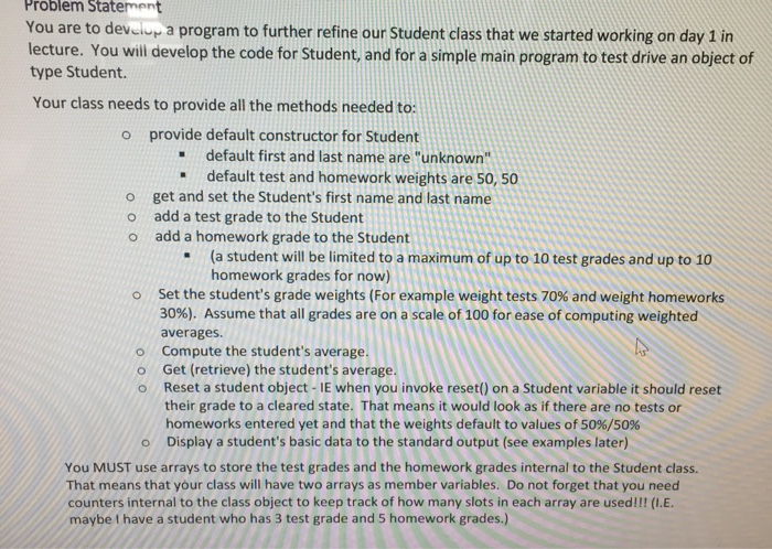 Solved Problem Statement You are to develup a program to | Chegg.com