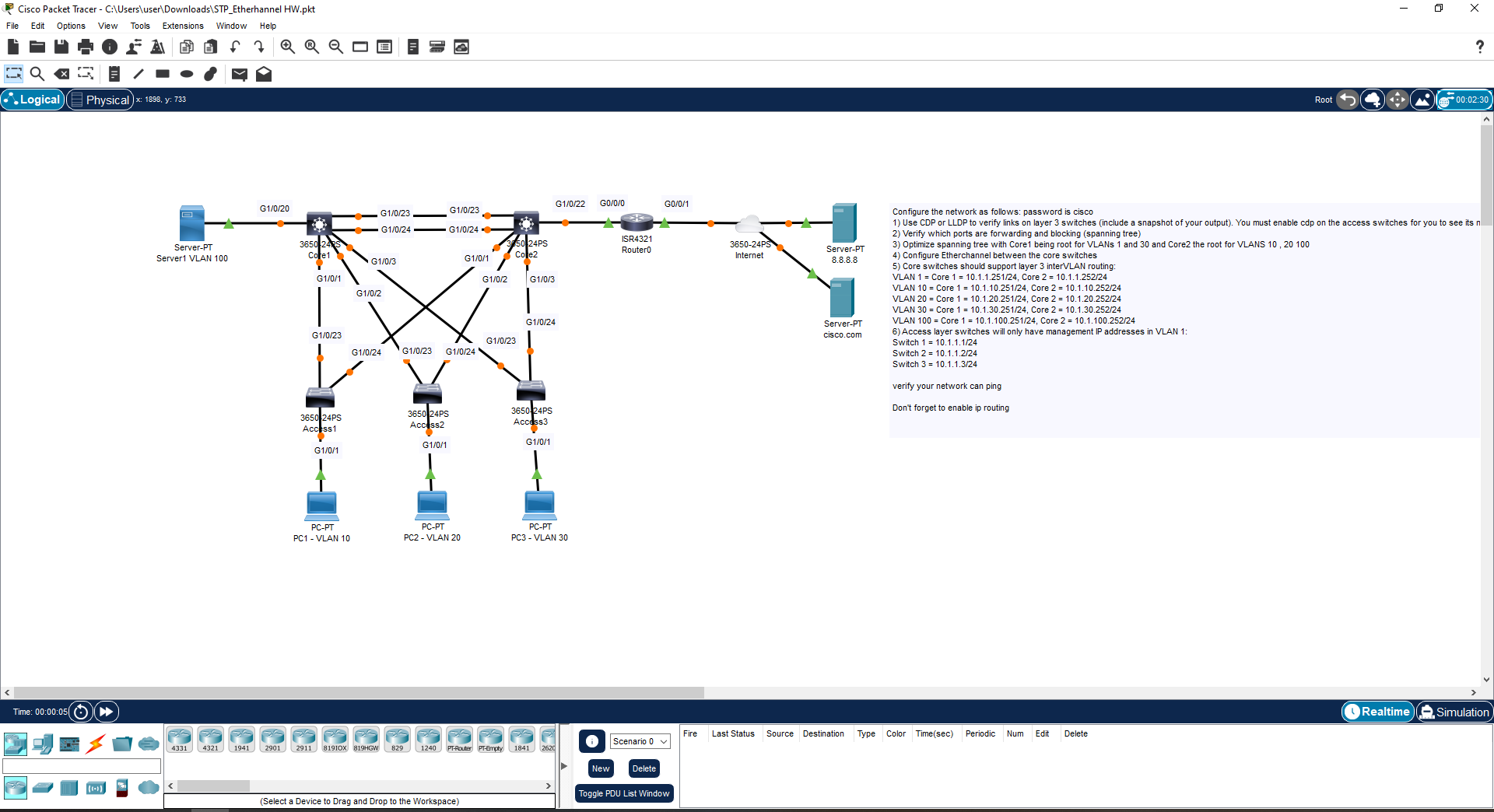 Solved please include a step by step process, thanks!Cisco | Chegg.com