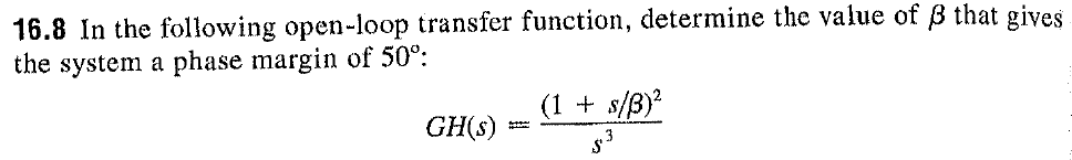 Solved 16.8 In the following open-loop transfer function, | Chegg.com