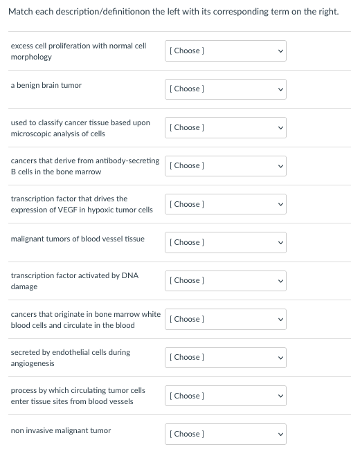 Solved Match each description/definitionon the left with its | Chegg.com