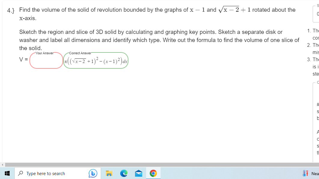 Solved Find the volume of the solid of revolution bounded by | Chegg.com