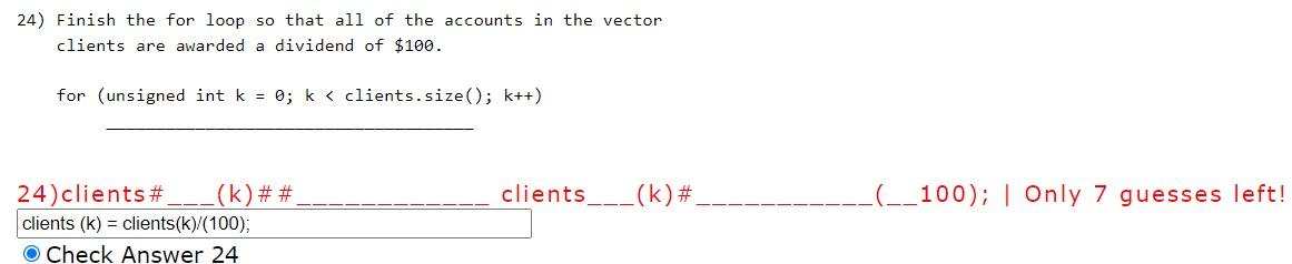 Solved C++ the red shows what of my answer was correct, and | Chegg.com
