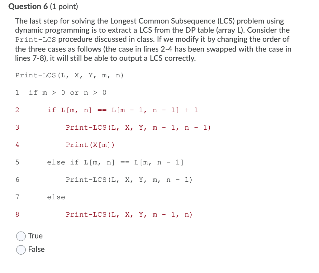 Solved Question 6 (1 point) The last step for solving the | Chegg.com
