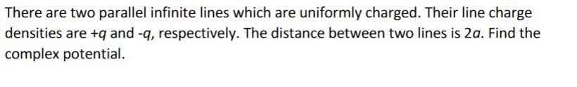 Solved There are two parallel infinite lines which are | Chegg.com