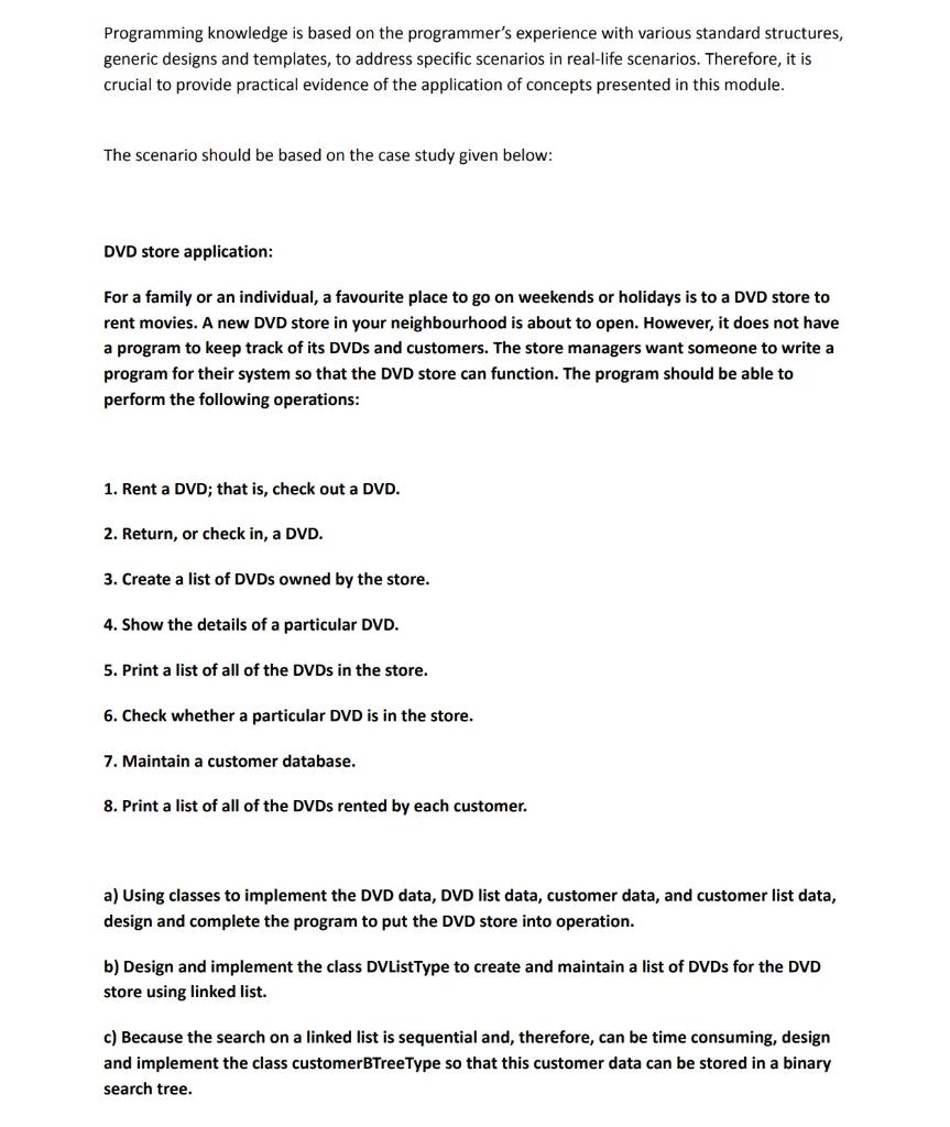 Programming knowledge is based on the programmer's | Chegg.com