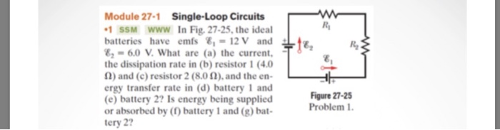 Solved Module 27-1 Single-Loop Circuits 1 SSM www In | Chegg.com