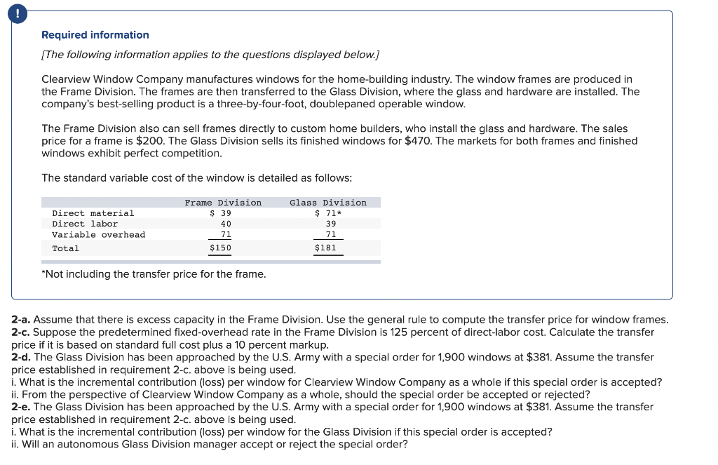 Solved Required information [The following information | Chegg.com