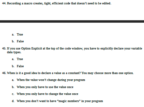 Solved 37. What makes Collections superior to arrays in VBA? | Chegg.com