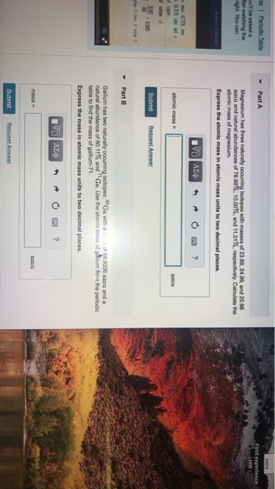 Solved Request Answer table to find the mass of gallium-71 | Chegg.com