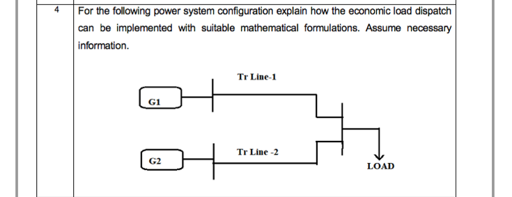 Solved For the following power system configuration explain | Chegg.com