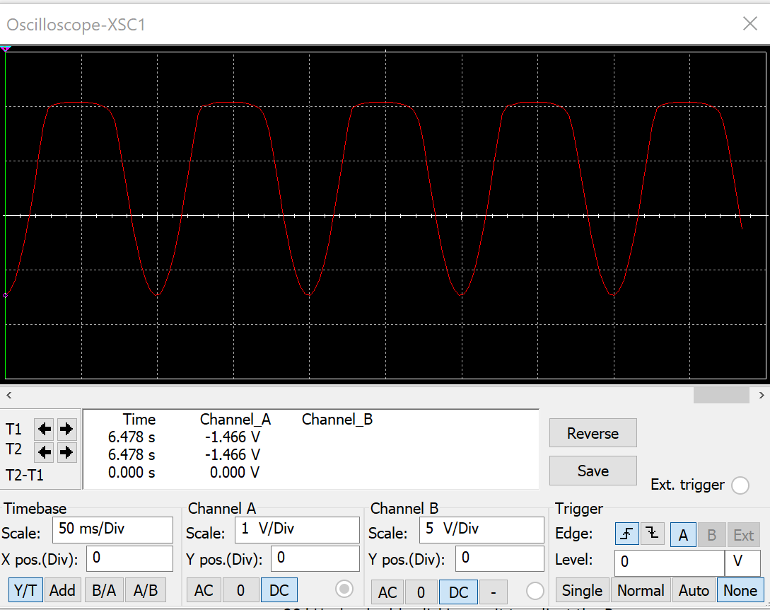 Solved Oscilloscope-XSC1 Channel_B T1 T2 Reverse Time | Chegg.com