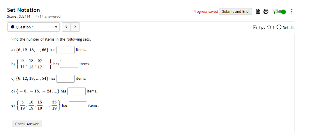 Solved Set Notation Score: 3.5/14 4/14 answered Progress | Chegg.com