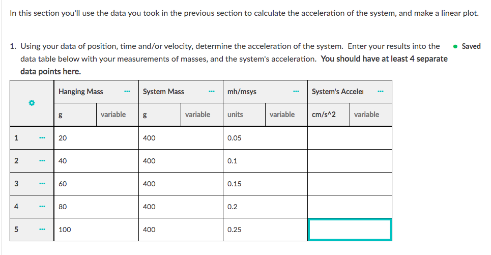 Solved How do I graph the data collected in the tables, and | Chegg.com