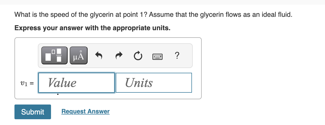 High Quality SOLUTION What is the speed of the glycerin at point 1? ﻿Assume | Chegg.com