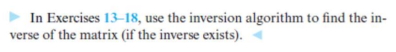 Solved In Exercises 11-12, use the inversion algorithm to | Chegg.com