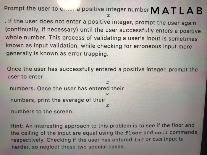Solved Prompt the user to ee a positive integer number M | Chegg.com