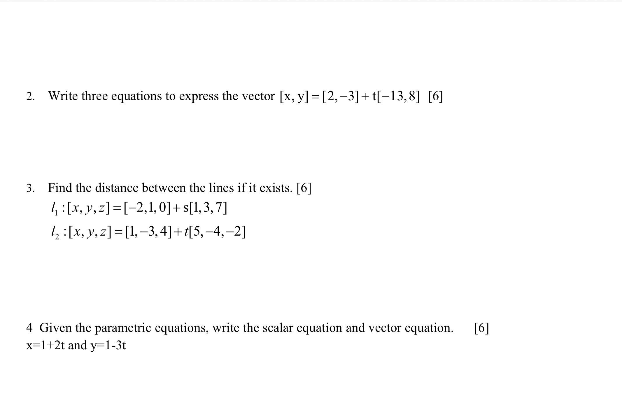Solved 2. Write three equations to express the vector | Chegg.com