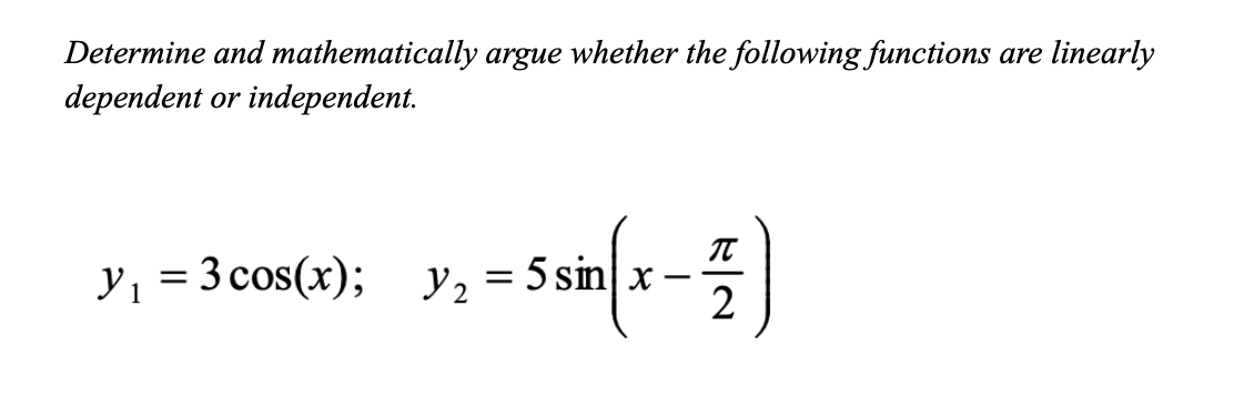 Solved Determine and mathematically argue whether the | Chegg.com