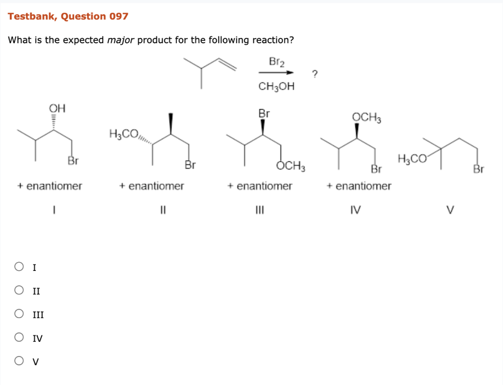 Solved Testbank, Question 097 What is the expected major | Chegg.com