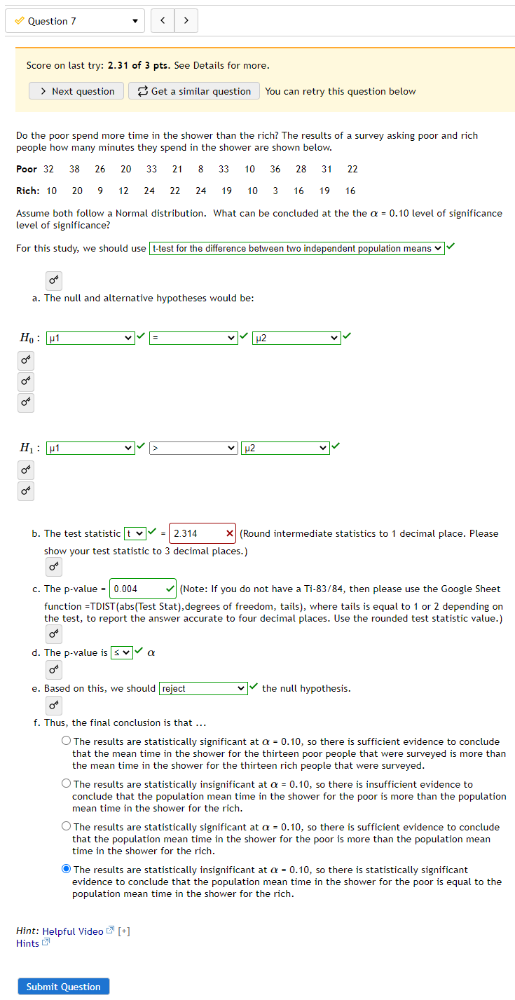 Solved Score on last try: 2.31 of 3 pts. See Details for | Chegg.com