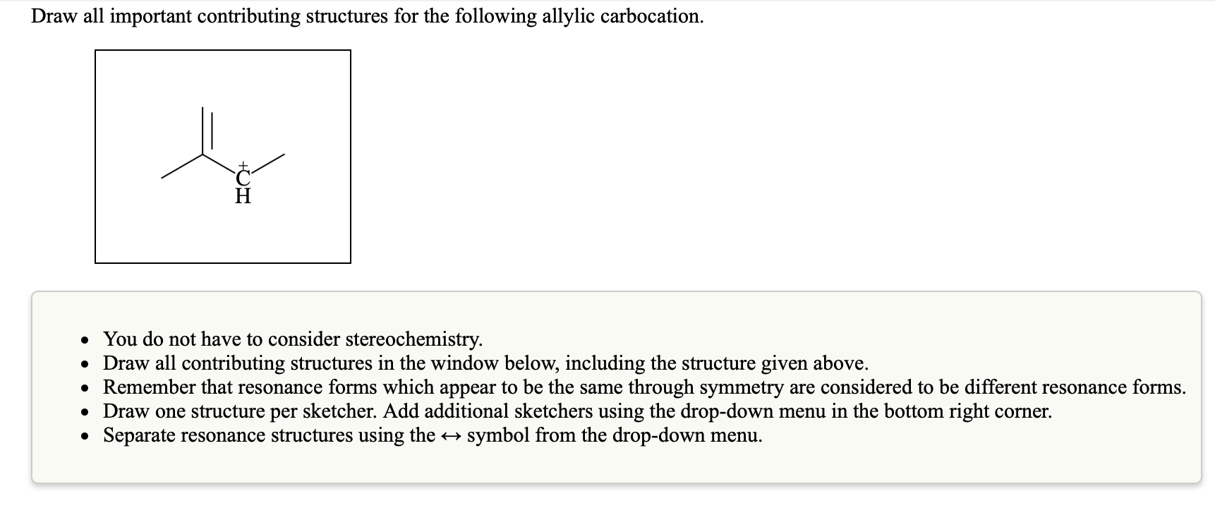 Solved Draw all important contributing structures for the | Chegg.com