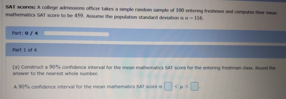 Solved SAT Scores: A college admissions officer takes a | Chegg.com Solved SAT Scores: A college admissions officer takes a | Chegg.com