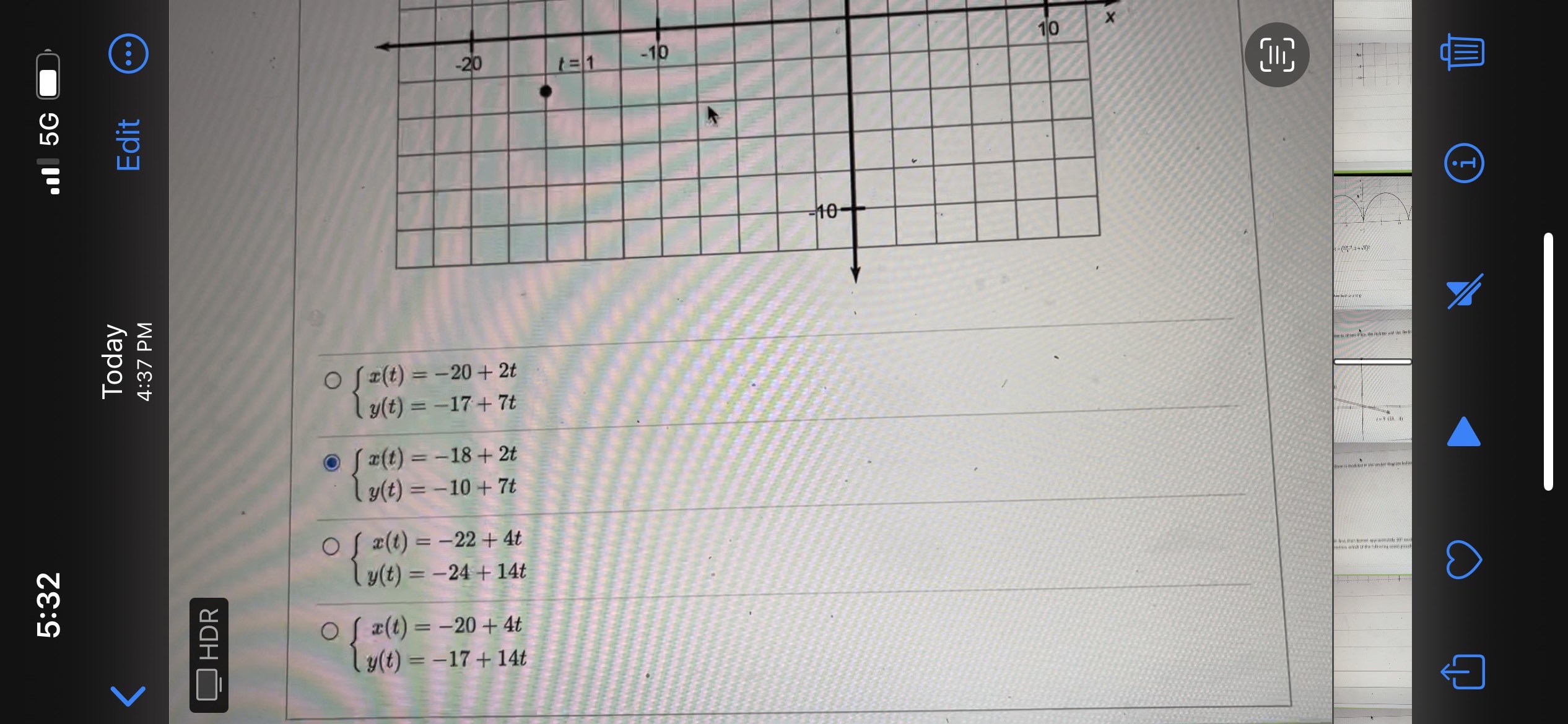 Solved The graph depicts the movements of two ships, the | Chegg.com