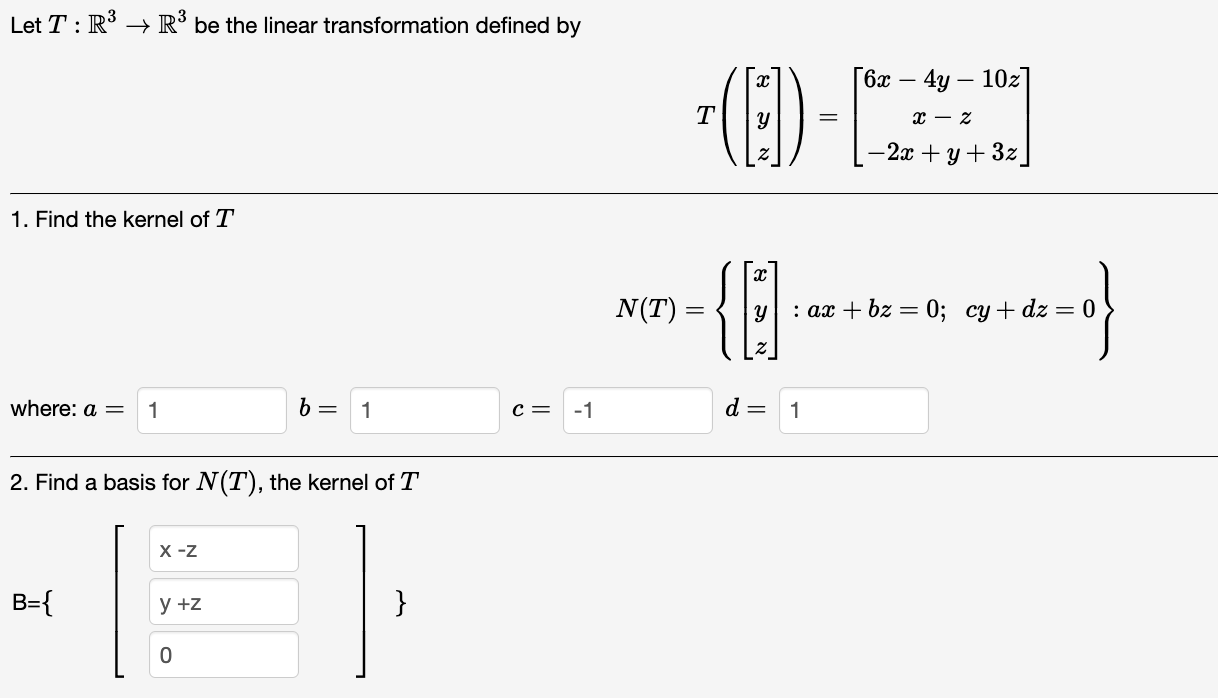Solved Let T:R3→R3 be the linear transformation defined by | Chegg.com