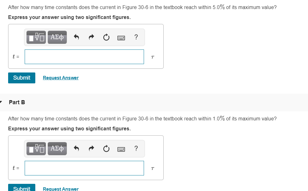 After how many time constants does the current in | Chegg.com