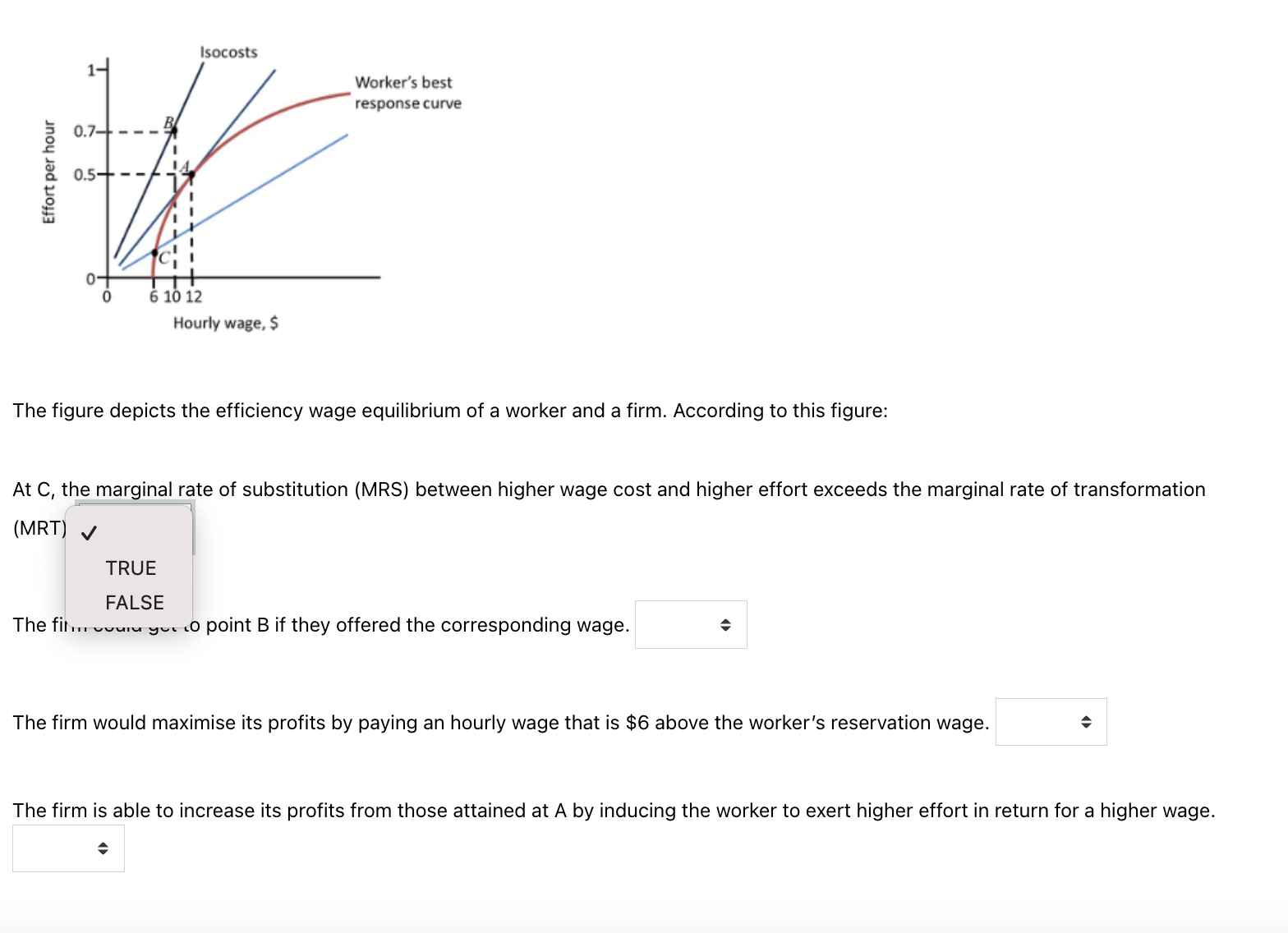 The figure depicts the efficiency wage equilibrium of | Chegg.com