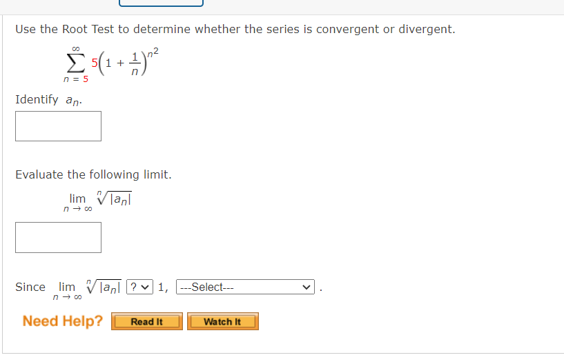 Solved Use the Root Test to determine whether the series is | Chegg.com