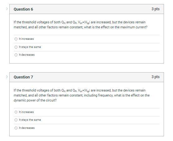 Solved Consider the CMOS inverter and voltage transfer curve | Chegg.com