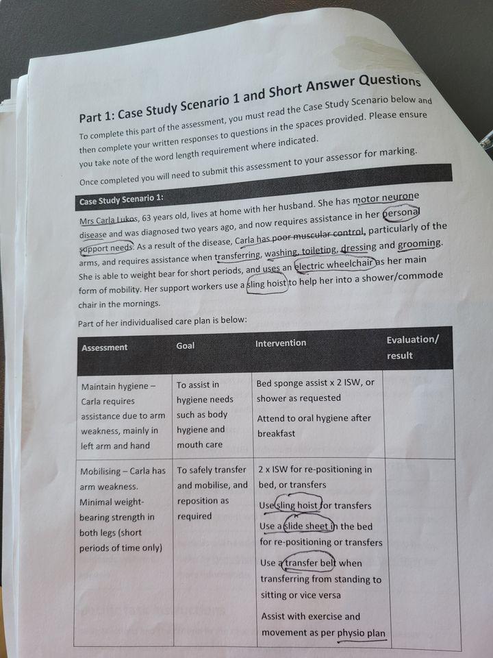 Solved Part 1: Case Study Scenario 1 and Short Answer | Chegg.com