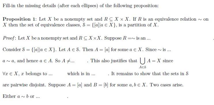 Solved Fill-in the missing details (after each ellipses) of | Chegg.com