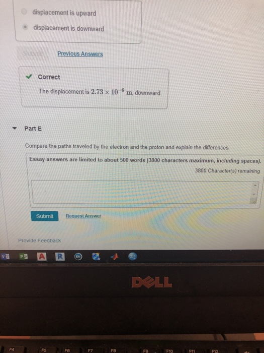 Solved Constants An electron is projected with an initial | Chegg.com