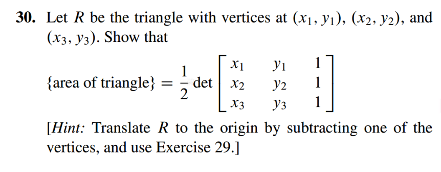 Solved 30. Let R be the triangle with vertices at | Chegg.com