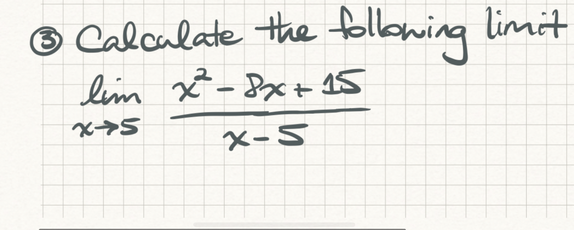 Solved (3) Calculate the following limit | Chegg.com