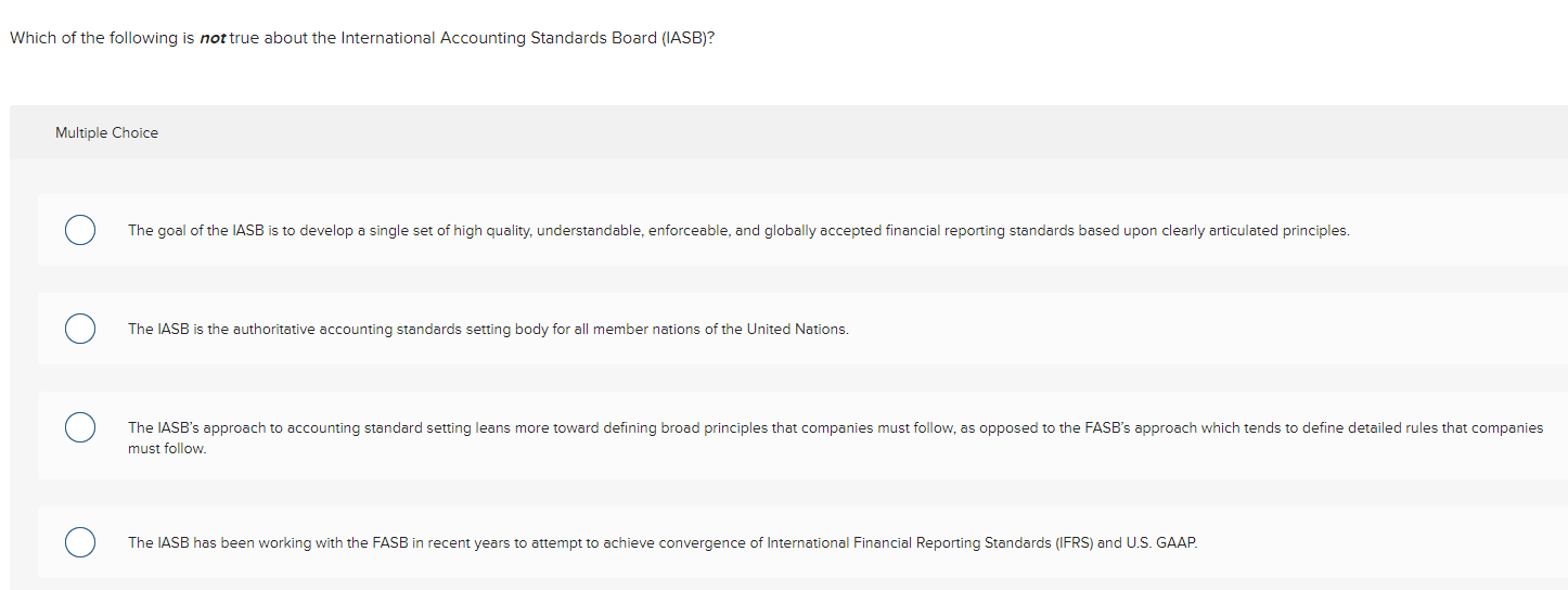 Solved Which of the following is not true about the | Chegg.com