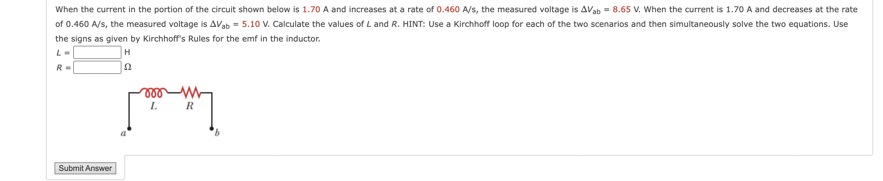 Solved the signs as given by Kirchhoff's Rules for the emf | Chegg.com