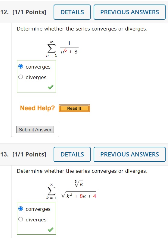 Solved Determine whether the series converges or diverges. | Chegg.com